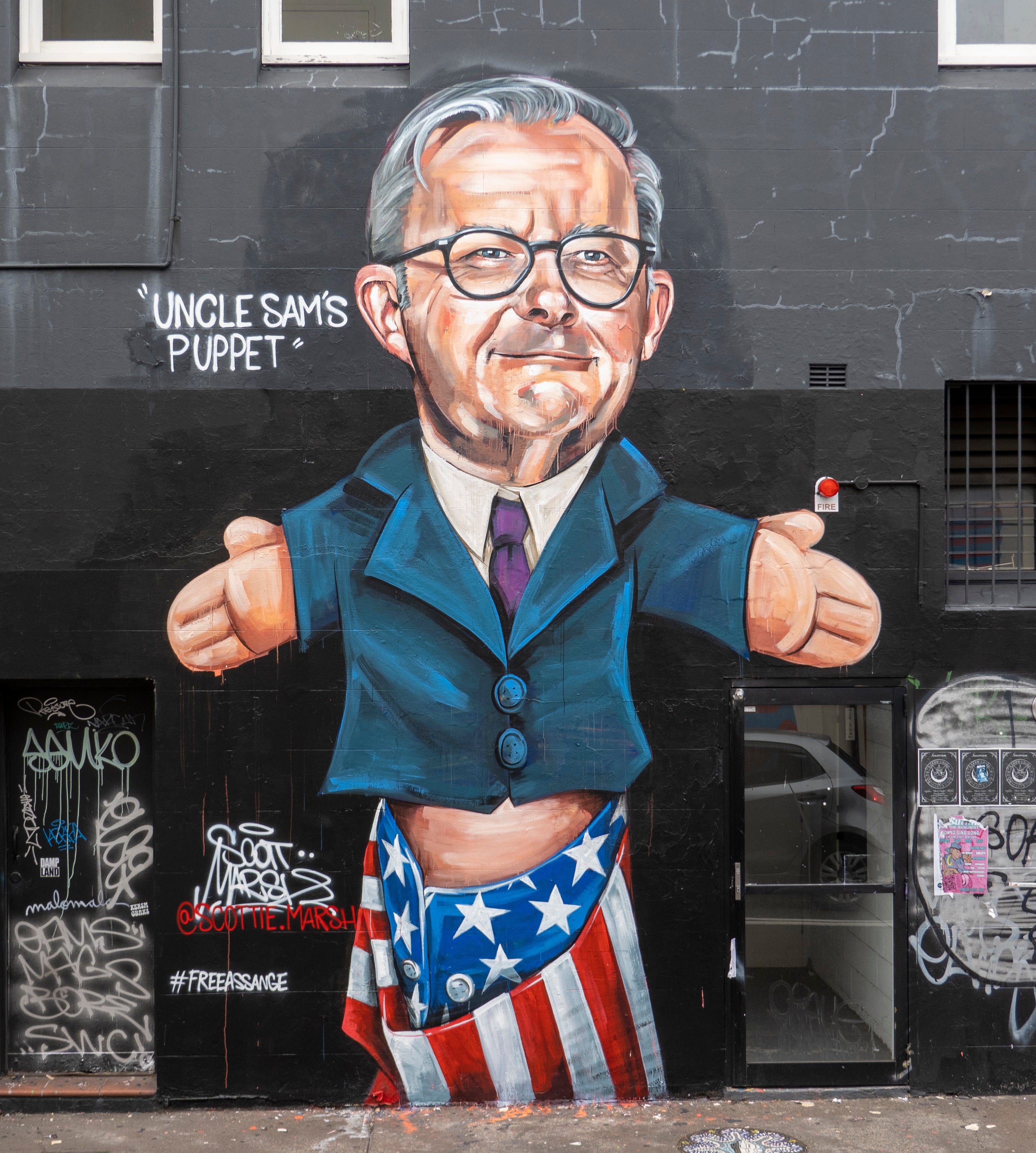 'Uncle Sam's puppet' Anthony Albanese – Scott Marsh