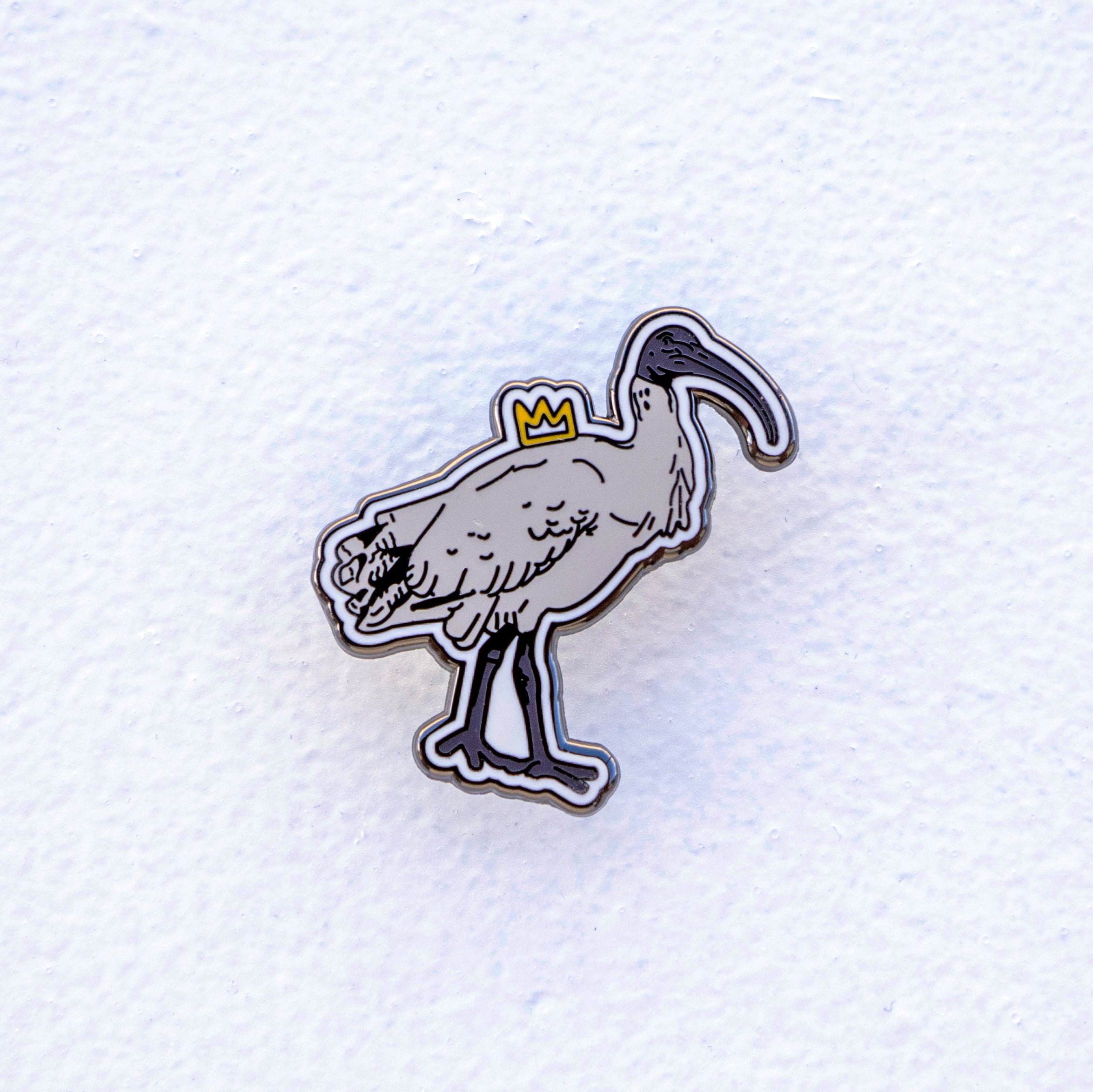 Bin chicken enamel pin – Scott Marsh